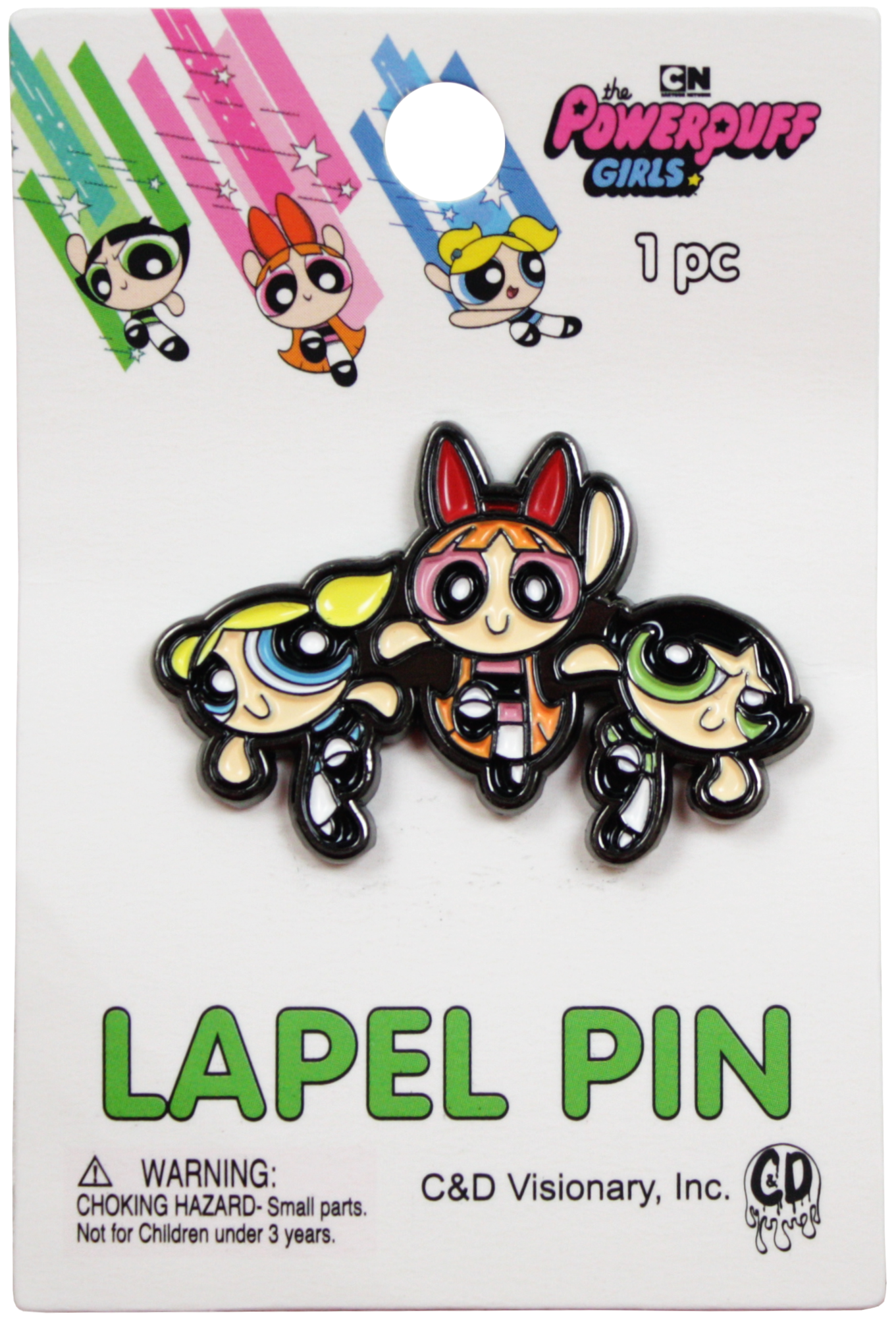 Enamel Pin - Powerpuff Girls - Flying - 1.5" x 1" – Nail City Record