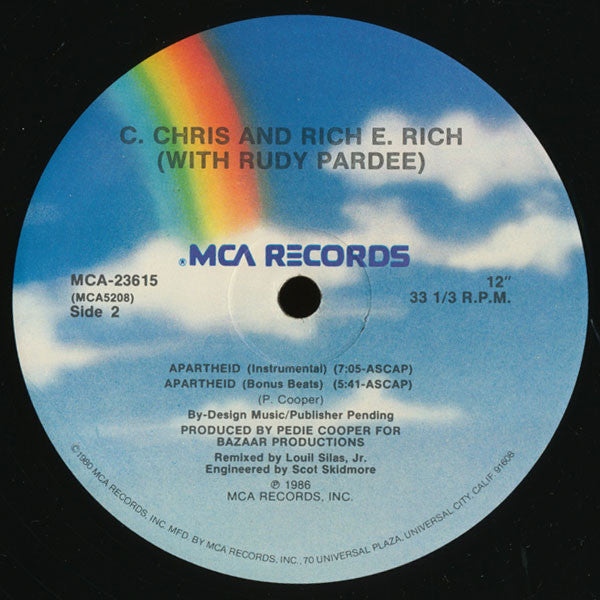 Buy C. Chris And The Real Richie Rich With Rudy Pardee : Apartheid ...